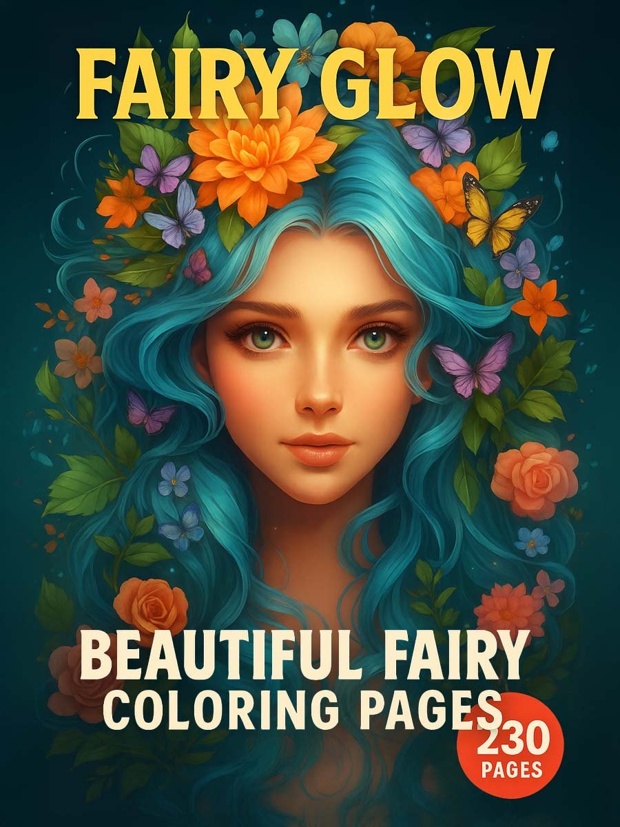 Fairy Glow – 230 Beautiful Fairy Coloring Pages - Smart Kid Printables
