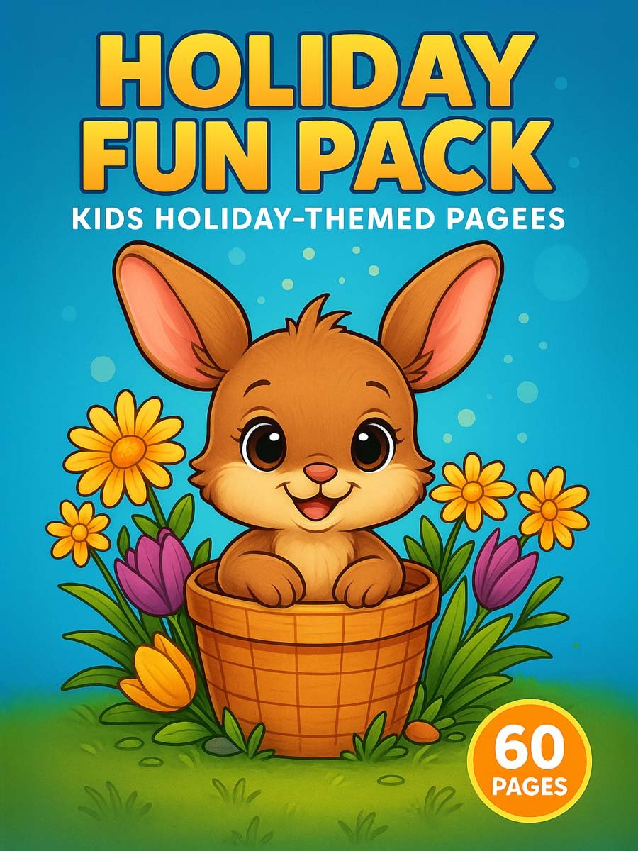 Holiday Fun Pack – 60 Kids Holiday-Themed Coloring Pages - Smart Kid ...