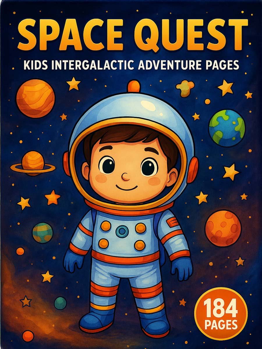 Space Quest – 184 Intergalactic Adventure Pages for Kids - Smart Kid ...